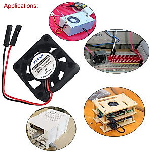 MakerFocus 2pcs Raspberry Pi 4B Fan DC Brushless Cooling Fan 3.3V 5V Heatsink Cooler Radiator Connector Separating One-to-Two Interface for Raspberry Pi 4/ Pi 3/3B+ and Pi Zero/Zero W or Other Project