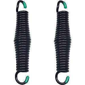 Porch Swing Springs Hammock Chair Spring Hold up to 1300lbs Heavy-Duty Chrome Springs for Hanging Chairs Ceiling Mount Porch Swings Punching Bag - 2 PCS Black