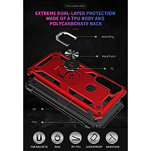 Leychan Compatible with Moto G Stylus 2020 case, Moto G Pro case, Military Grade Rugged Anti-Scratch Heavy Duty Shockproof 360°Rotating Ring Kickstand Case Cover Fit for Magnetic Car Mount (Navy)