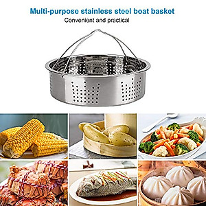 Accessories-Set-for-Insta-Pot, Accessory Compatible with Instant Pot 6 Qt 8 Quart, with Steamer Basket Cheesecake Pan Egg Steam Trivet Silicone Mold Mitts Tong