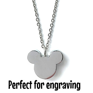 FIKA Mickey Pendant Necklace Cremation Ashes Remembrance Urn Pendant Necklace Jewelry Filling Kit Included (Mickey)