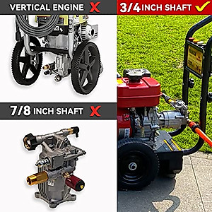 YAMATIC 3/4" Shaft Horizontal Pressure Washer Pump - 3000 PSI @ 2.5 GPM - Original Engineering Pump for Most Brand gas engine power washer