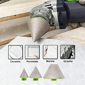 FACHLICH Diamond Cone Tile Bit - 2" Beveling Chamfer Bit 50mm for Enlarging Chamfering Milling Holes in Porcelain Tile Ceramic Marble