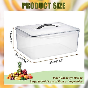 OGANAZI Large Fruit Storage Containers for Fridge with Lid and Handle, Airtight Vegetable Storage Container, BPA-Free Food Storage Containers for Berry Fruit Veggie Food Meat Fresh Longer