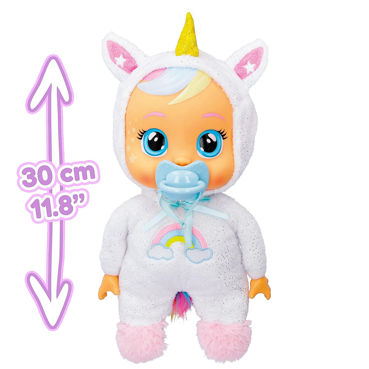 Cry Babies Goodnight Dreamy - Sleepy Time Baby Doll with LED Lights, for Girls and Boys Ages 18M and Up, Multicolor