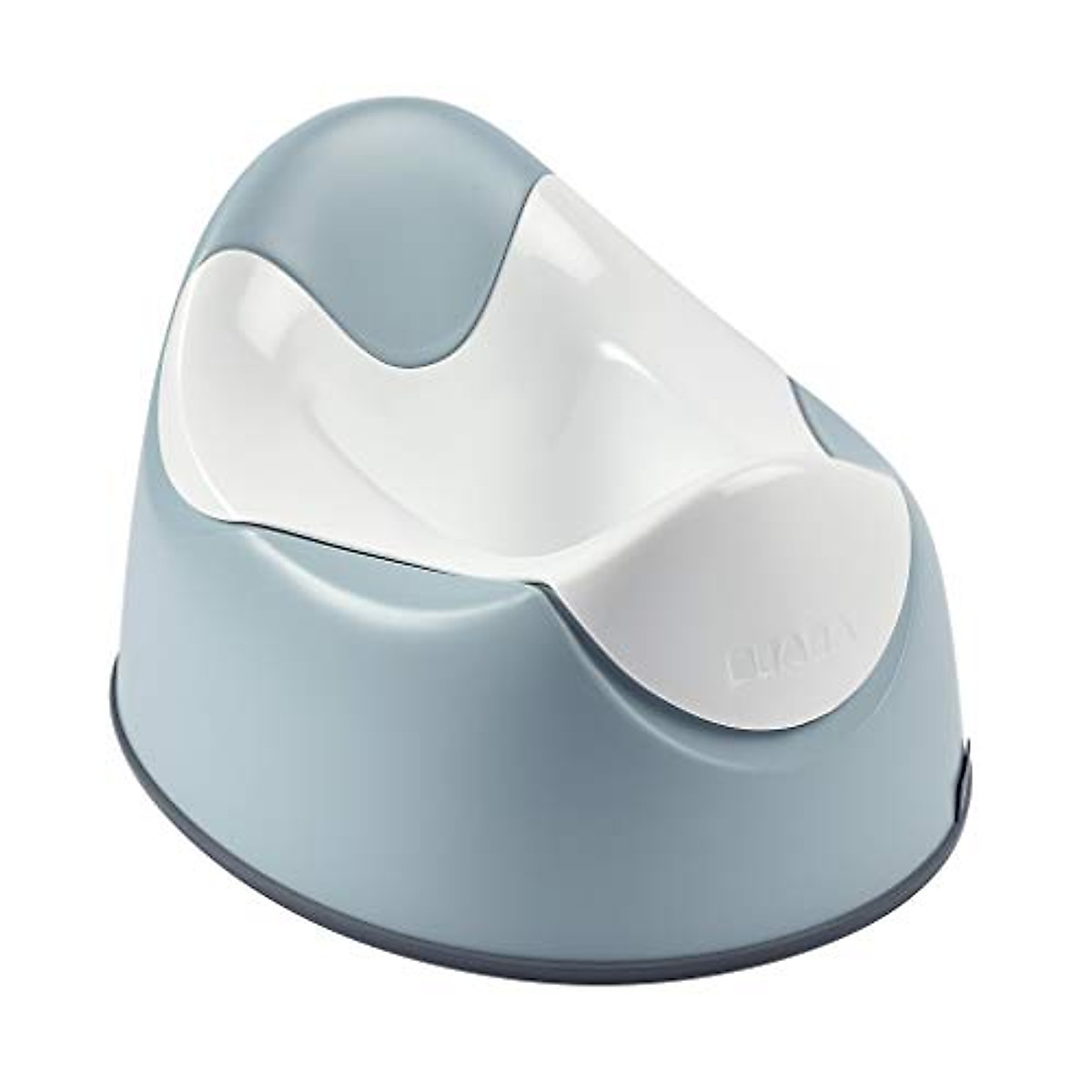 BÉABA - Baby's Training Potty - Ergonomic Baby Potty - Non-slip - Hygienic - Easy care - Handgrips on The seat - Made in France - Green Blue
