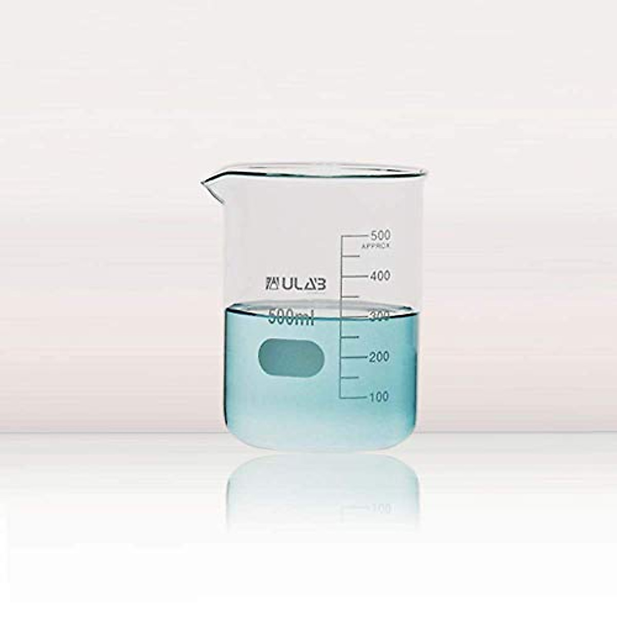 ULAB Scientific Glass Beaker Set, 3 Sizes 50ml 100ml 250ml, 3.3 Boro Griffin Low Form with Printed Graduation, UBG1001