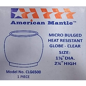 Mini Bulged Globe for PEAK1 Micro Lanterns (Similar to 3112-018T) - CLG6500