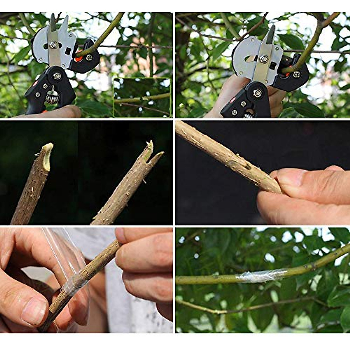 LCDCM Portable Fruit Tree Grafting Machine Garden Grafting Seedlings Grafting Machine with Foliage Trimming Scissors Grafting Cutting Tool Set (Grafting Shear)