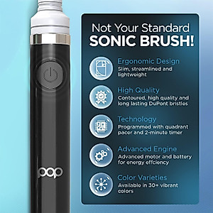 3-Pack Pop Sonic Electric Toothbrush (Rose + Black + Bubble) - Travel Toothbrushes w/AAA Battery | Kids Electric Toothbrushes with 2 Speed & 15,000-30,000 Strokes/Minute, Dupont Nylon Bristles