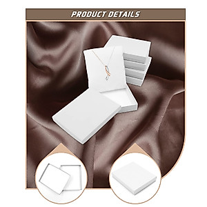 opaprain Cardboard Jewelry White Gift Boxes 10 Pack6x5×1 inches, its apply to displaying necklaces, rings, bracelets, earrings