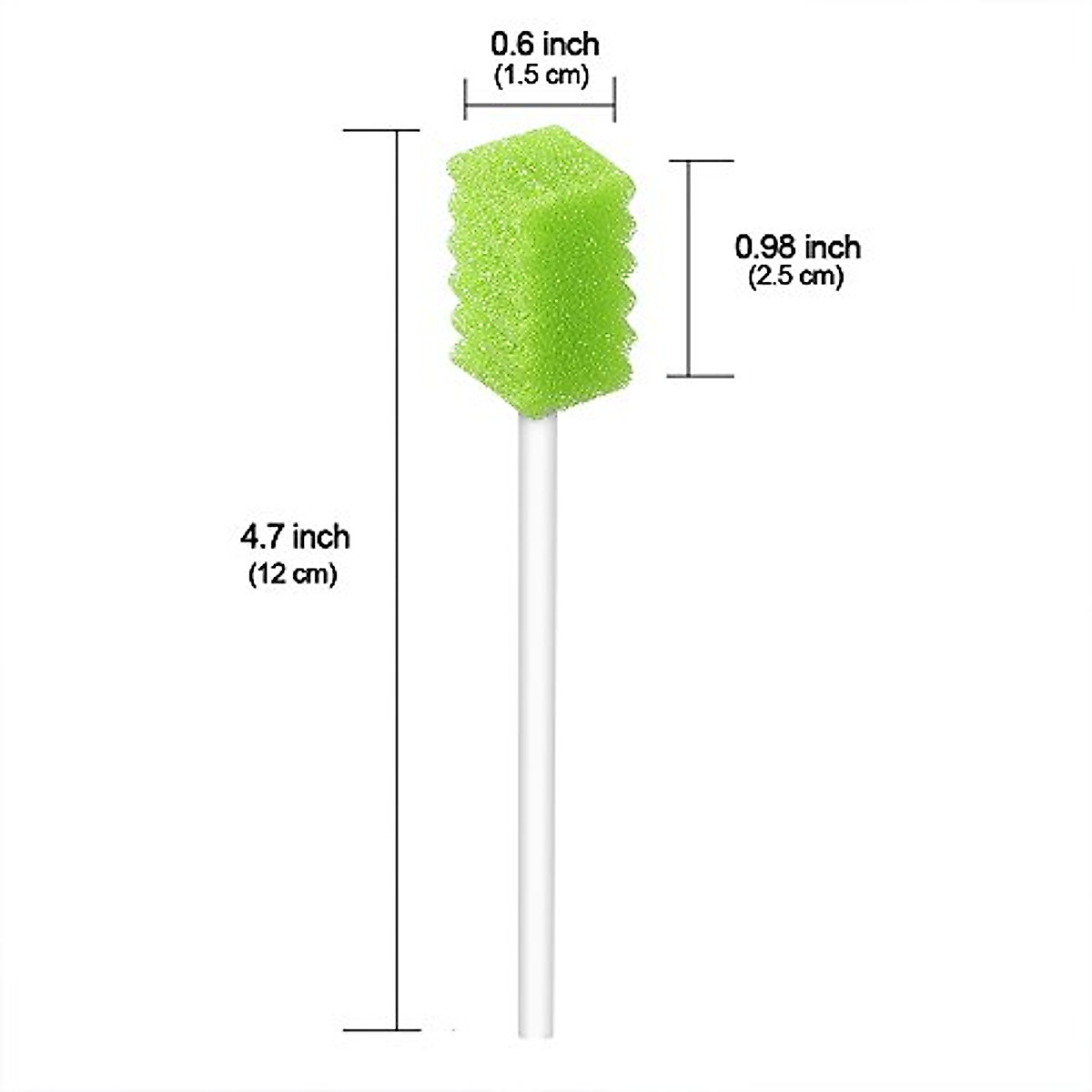 (250 Pack) Disposable Oral Swabs, Sterile Dental Sponge Swabsticks Unflavored for Mouth & Gum Cleaning