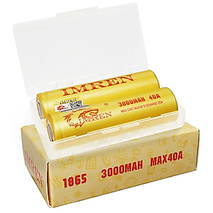 IMREN 4 Pack 3.7 Volt Rechargeable Battery 3000 mAh