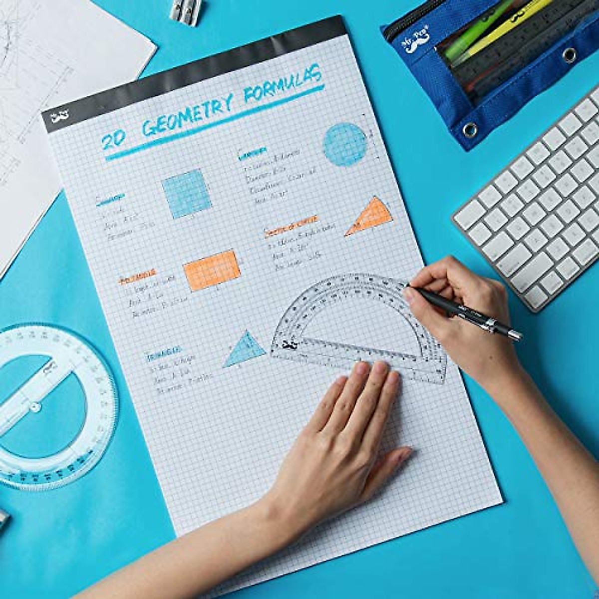 Mr. Pen- Engineering Paper Pad, Graph Paper, 5x5 (5 Squares per inch), 17"x11", 22 Sheets, Engineering Pad, Grid Paper, Computation Pads, Drafting Paper, Squared Paper, Blueprint Paper, Writing Paper
