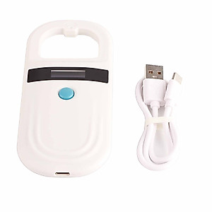 Microchip Reader, Pet Microchip Scanner with 0.91 Inch High Brightness OLED Display, Universal Handheld Animal Chip Reader, Pet ID Microchip Scanner, for Animal Tracking