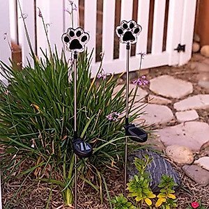 iHeartDogs Paw Print Solar Stake Lights - 'Pathway To My Heart' Garden Stake Lights (Set of 2)