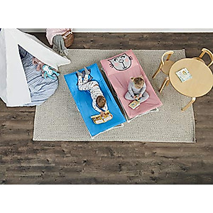 Regalo My Cot Pals Small Single Portable Toddler Bed , Raccoon, Blue , 48x24.5x9 Inch (Pack of 1)