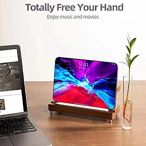 alisimple Walnut Wooden Pencil Pen Holder Stand tablet Cell Phone Stand Holder Glass Plant Propagation Station Test Tube Flower Vase for Desk Decor