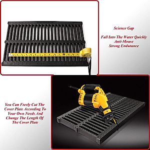 MYCORE Bathroom Sink & Bathtub Drain Strainers, Resin Plastic Strainers Sewer Cover Grates Grate Plate Grid Rainwater Well Garage Outdoor, 19.7''*11.8''*1.2''