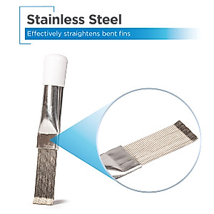 AnyAir Fin Comb, Steel Brush for Air Conditioner, Cooler or Radiator, Heavy Duty AC Fin Comb, Silver