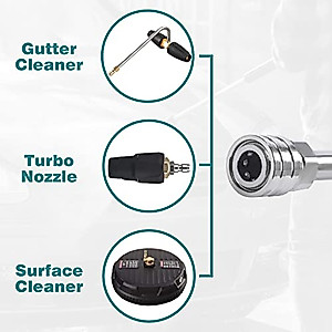 PWACCS 120 Inch Pressure Washer Wand – Power Washer Extension Wand Replacement – Universal Spray Lance for Pressure Washers – 1/4" Quick Connect Fittings – Stainless Steel – 2 Pack – 60 Inch Each