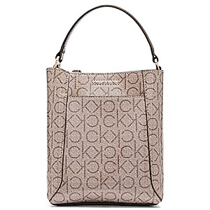 Calvin Klein Astatine Micro Mini Hobo Crossbody, Almond/Taupe/Modern Taupe,One Size