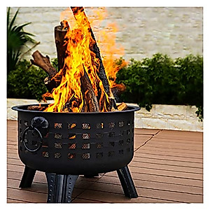 ZLXDP Multi-Function Bonfire Basin Winter Heating Outdoor Courtyard Charcoal Fire Pit Garden Household Barbecue Rack