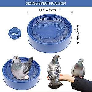 YOLUFER 5 Pcs Plastic Pigeon Nest Bird Nest Bowls Pigeon Nest Bowl Breeding Hatching Nest for Pigeons Quails Breeding Hatching (Blue)…