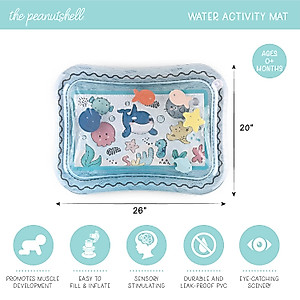 The Peanutshell Sealife Water Play Mat | Inflatable Sensory Development Toy & Tummy Time Mat