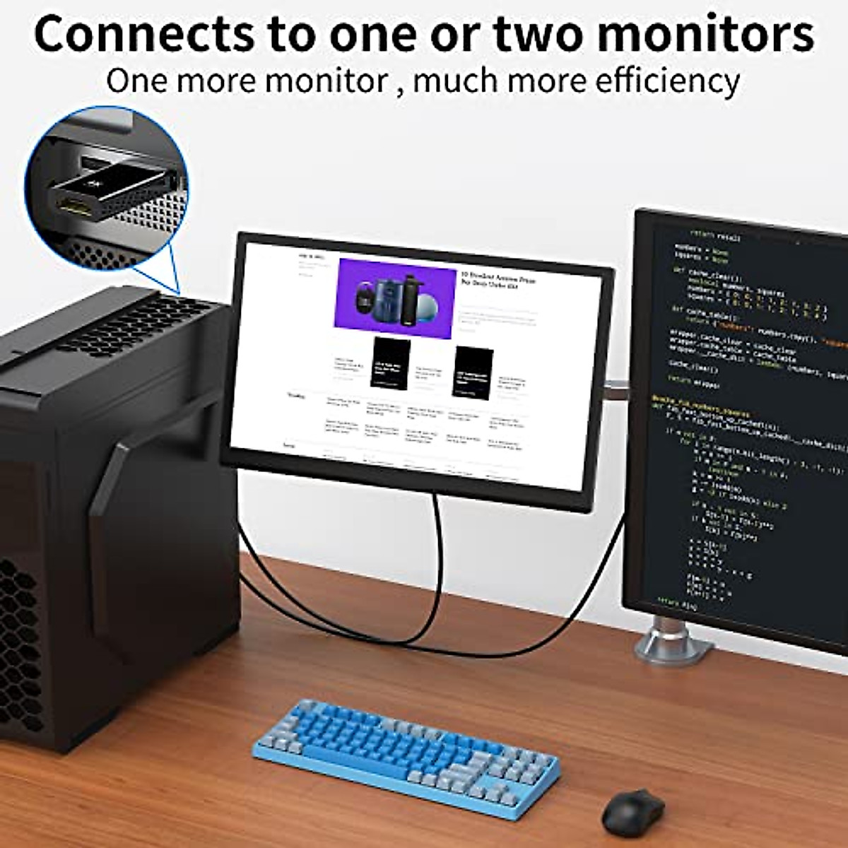 KUXIYAN Displayport to HDMI Adapter (2Pack) 1080P Gold Plated Dp to HDMI Converter Male to Female 1.3V Black