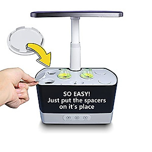 Ulrempart Plant Spacer Kit (25 Pack) for AeroGarden Plant Deck Openings, Platform Cover Lid Accessories, Compatible with Harvest, Bounty, Farm, Extra, Ultra All Models Grow Deck Openings, Gray Color