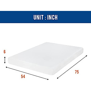 Full Size Mattress 6 Inch Gel Memory Foam Mattress in a Box, Fiberglass Free, Medium Firm Full Mattress for Cooler Sleep Supportive & Pressure Relief, CertiPUR-US Certified