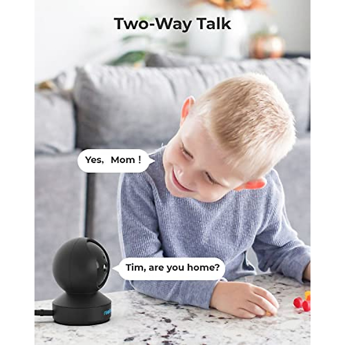 REOLINK E1 Pro 4MP Indoor WiFi Camera Bundle with 32GB Micro SD Card, 2.4/5 GHz Wi-Fi, Two Way Talk, Motion Tracking, Motion Detection for Baby and Pet Monitor