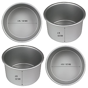 PME Round Cake Pans 4 x 4 Inch, Pack of 2