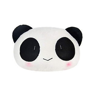 Fullbond Cute Panda Shape Car Seat Plush Lumbar Pillow for Car-Headrest Pillow Breathable Comfortable PP Cotton Suitable for Both Kids and Adults B1
