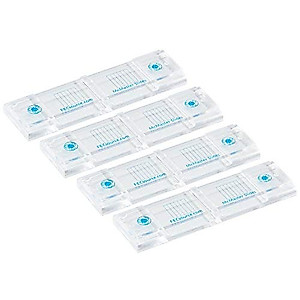 4 McMaster Method Microscope Slides, by FEC Source, Fecal/Worm Egg Count for Parasites for Veterinary Use. Livestock Parasite Management. FECRT Reference Guide Included.