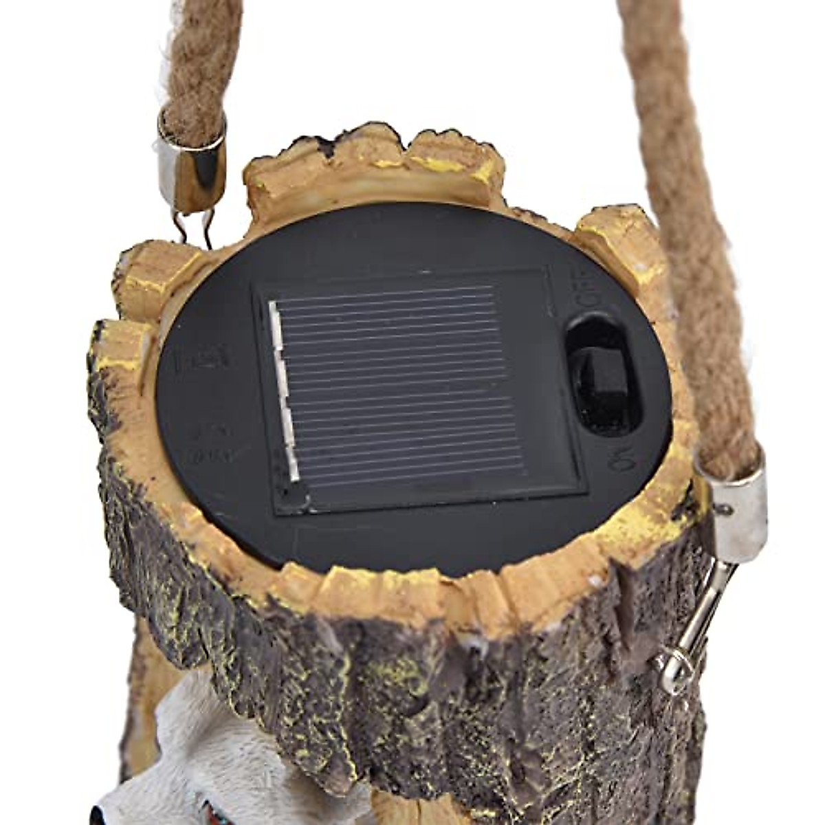 Animal Hanging Solar Lantern Resin with Lanyard LED Garden Light IP67 Waterproof for Courtyard Balcony Patios Stump Decoration Outdoor Camping Lamp