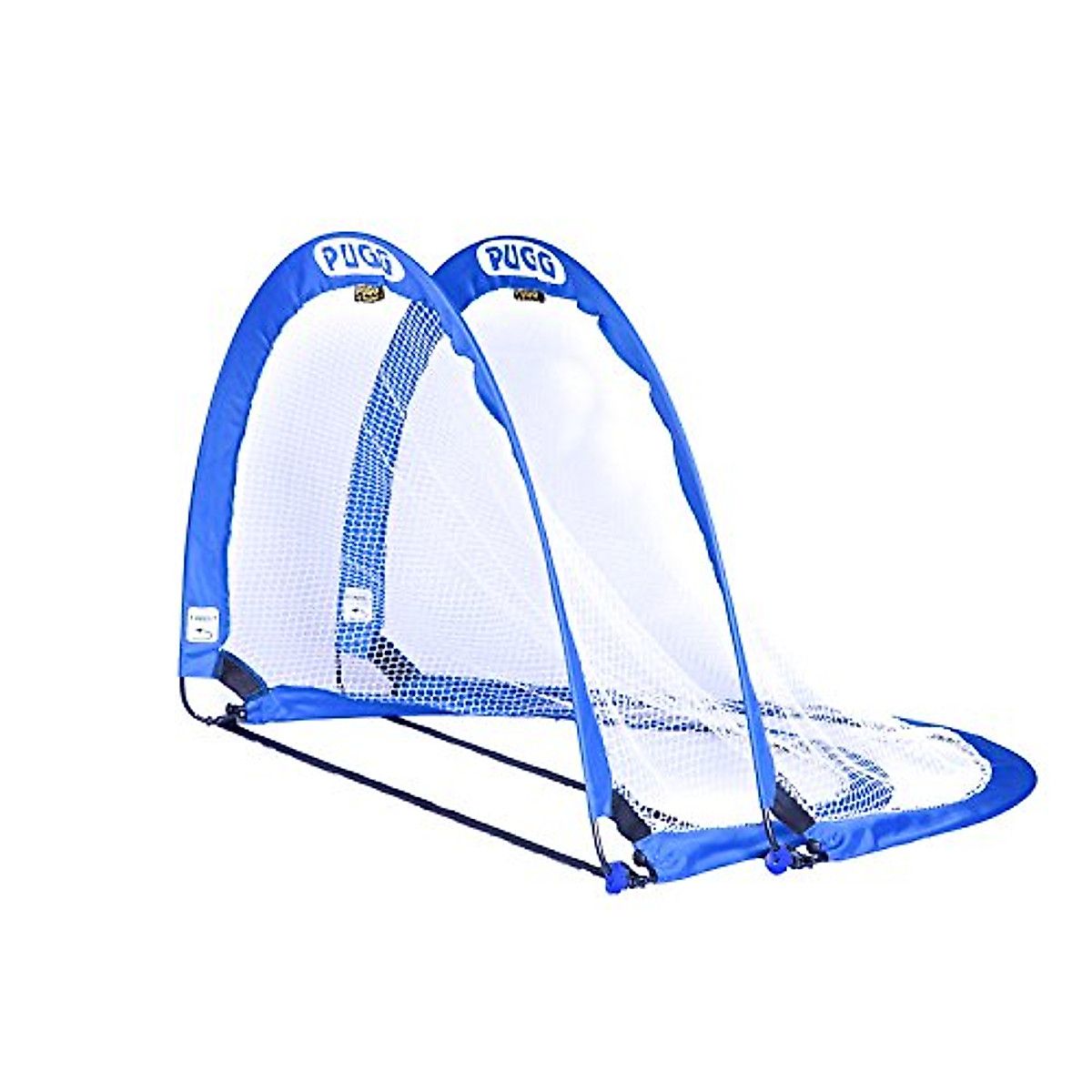 PUGG 4 Foot Pop Up Soccer Goal - Portable Training Futsal Football Net - The Original Pickup Game Goal (Two Goals & Bag)