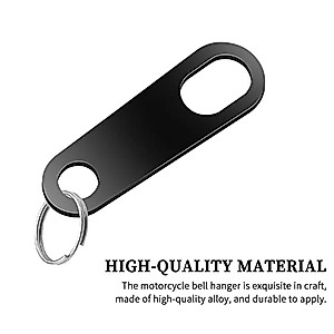 CHIMUYU Guardian Luck Bell Hanger 4 PCS Bike Motorcycle Bell Hangers with 4 PCS Split Rings (Black)