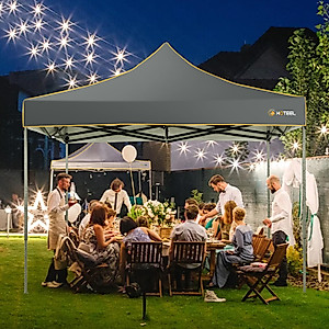 HOTEEL Canopy Tent 10x10 Pop Up Canopy, Ez Up Canopy with Sidewalls Waterproof & UPF 50+, Heavy Duty Commercial Instant Craft Fair Tent for Party, Event, Vendor, Farmer Market (Grey)