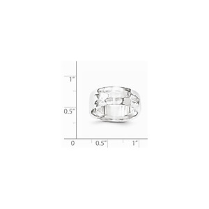 Solid 925 Sterling Silver Hammered Ring Band Size 7