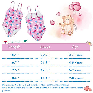 Toddler Girl Swimsuit UPF 50+ Sun Protection Girl One Piece Bathing Suit Girls' Swimwear Green Tied Dyed 7-8T