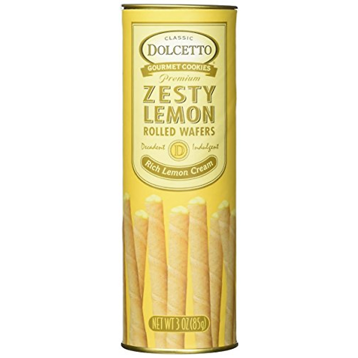 Dolcetto Zesty Lemon Rolled Wafers