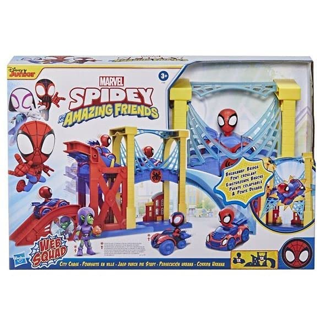 Marvel Spidey & His Amazing Friends Action Figures Superheroes + Villains (Choose Figure) (Web Squad City Chase Playset)
