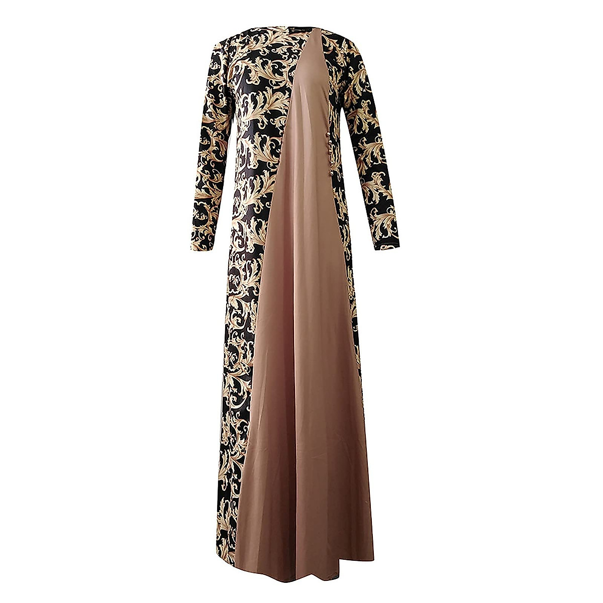 SERYU Women Plus Size maxi Dress Floral Print Long Dress Muslim Dress Islamic Long Dress