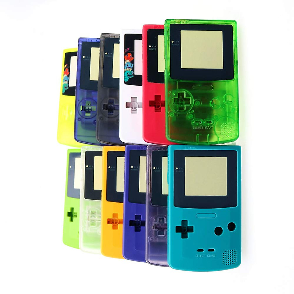 Full Housing Shell Housing Case Cover Skin Replacement Button for Nintendo Gameboy Color GBC Controller (Rose Red)