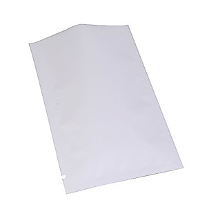100x Premium White Mylar Foil Open Top Pouch (5cm x 8cm)