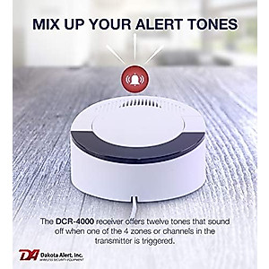 Dakota Alert Wireless Receiver- DCR-4000 Up to 1 Mile Operating Range - Compatible with All Dakota Alert 4000 Series Sensors: SBB-4000, DCHT-4000, DCMT-4000, DCPT-4000, and UT-4000 Transmitters