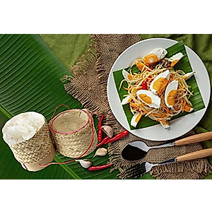Sticky Rice Basket Kratip Small Handmade Natural White Orchid Bamboo Basket Steamer Kitchen in Thailand Laos Keep Warm for Restaurant by Heavens Tvcz