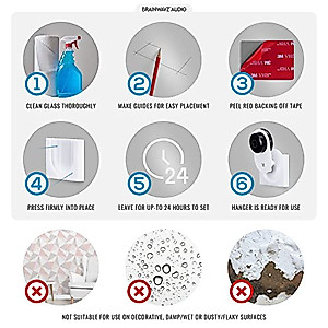 Wall Mount for YI Home (3 Pack) Security Camera - Adhesive Holder, No Hassle Bracket, Strong 3M VHB Tape, No Screws, No Mess Install (White) by Brainwavz